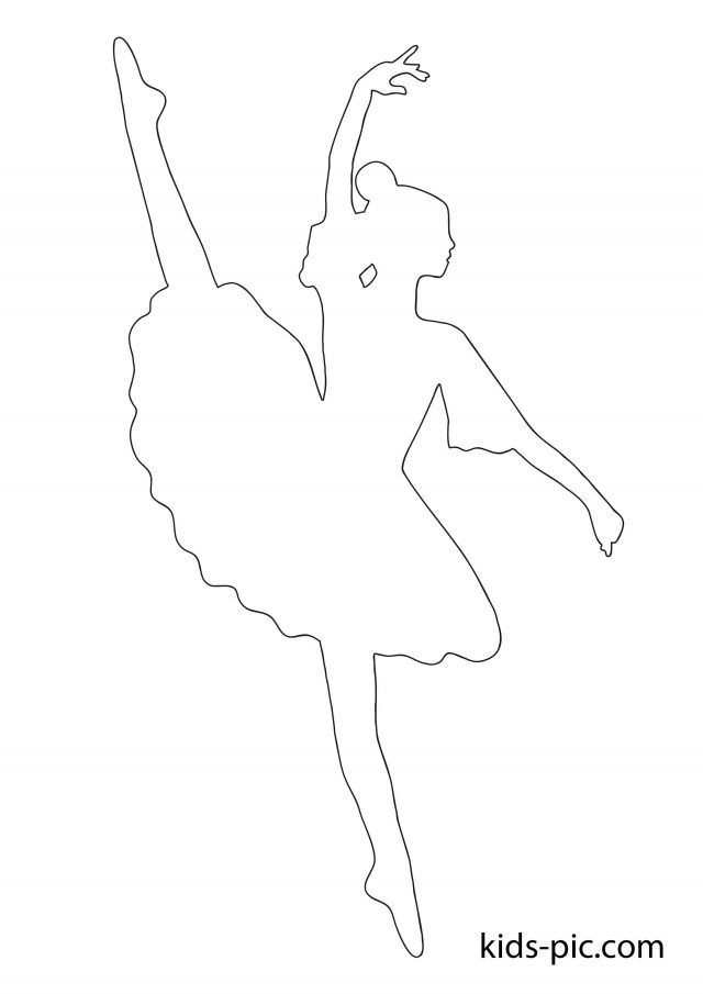 Ballerina template for cutting paper | Kids-Pic.com