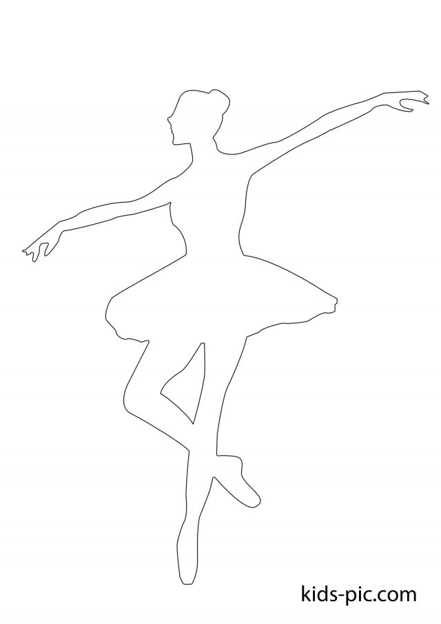 Ballerina template for cutting paper | Kids-Pic.com