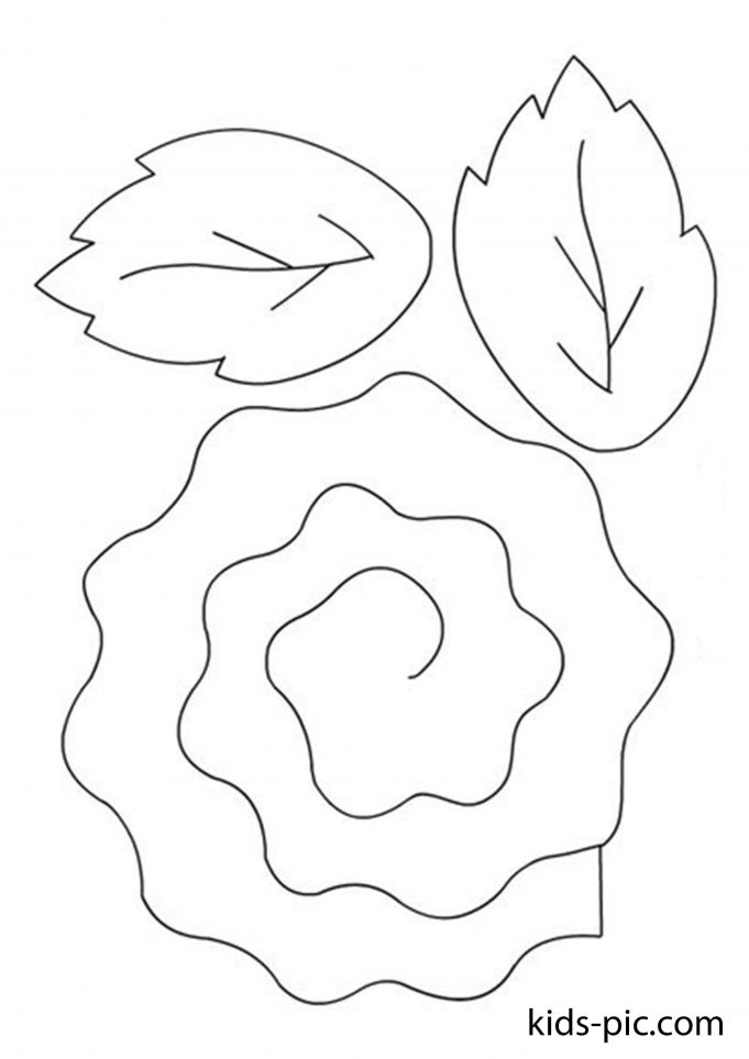 Roses Paper Templates and Stencils | Kids-Pic.com