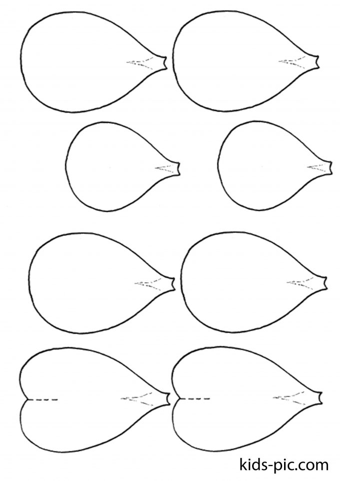 Roses Paper Templates and Stencils | Kids-Pic.com