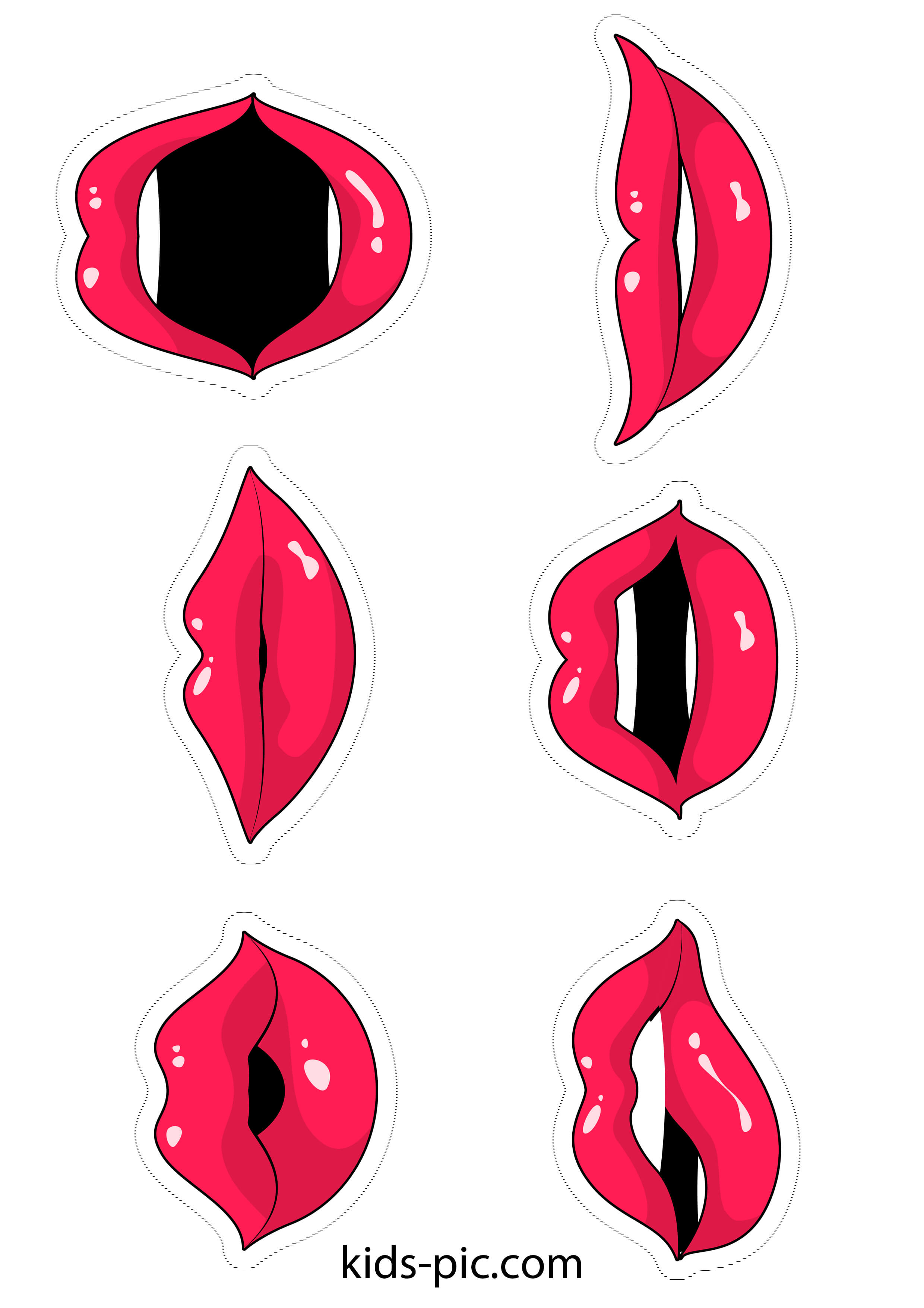 Lip Cut Outs Printable